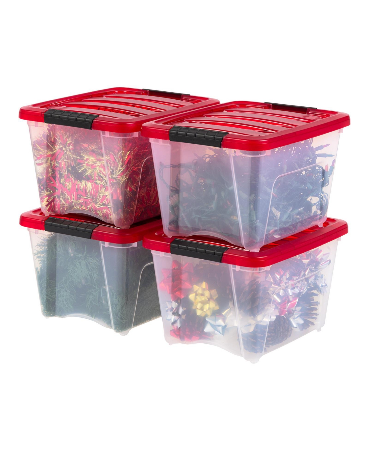 Click here for Iris Usa 4Pack 19qt Christmas Plastic Storage Bin... prices