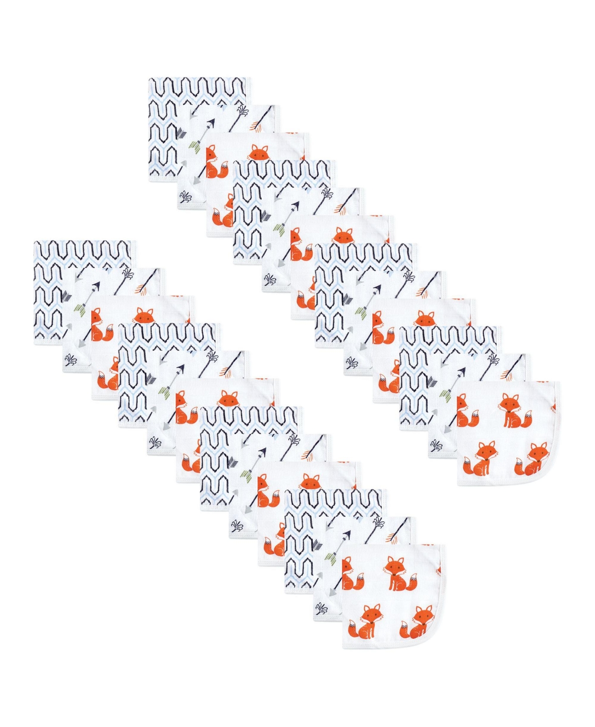 Click here for Hudson Baby 24Pc Cotton Muslin Washcloths - Foxes prices