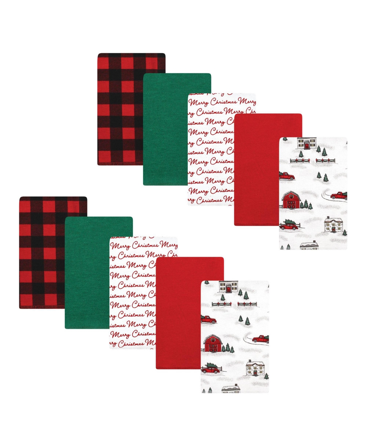 Click here for Hudson Baby Cotton Flannel Burp Cloths - Christmas... prices
