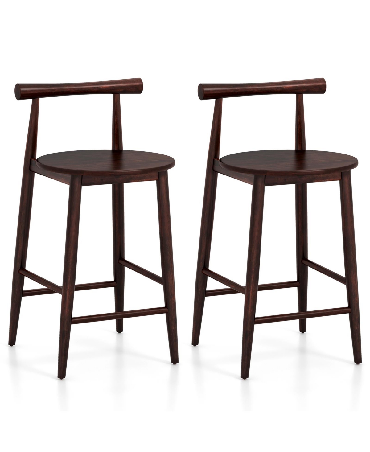 Click here for Set of 2 Counter Height Bar Chairs with Acacia Woo... prices