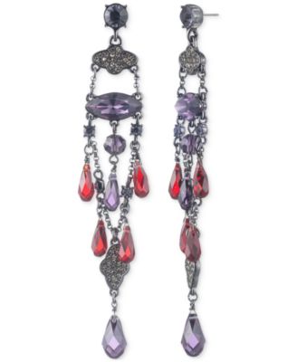Lauren Ralph Lauren Hematite Tone Crystal Bead Chandelier Earrings Macy s