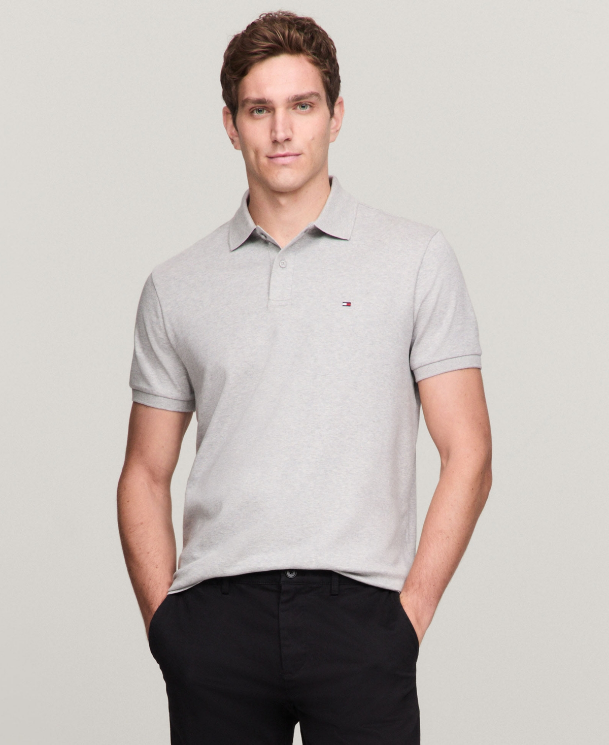 Click here for Tommy Hilfiger Mens Regular-Fit Liquid Cotton Coll... prices