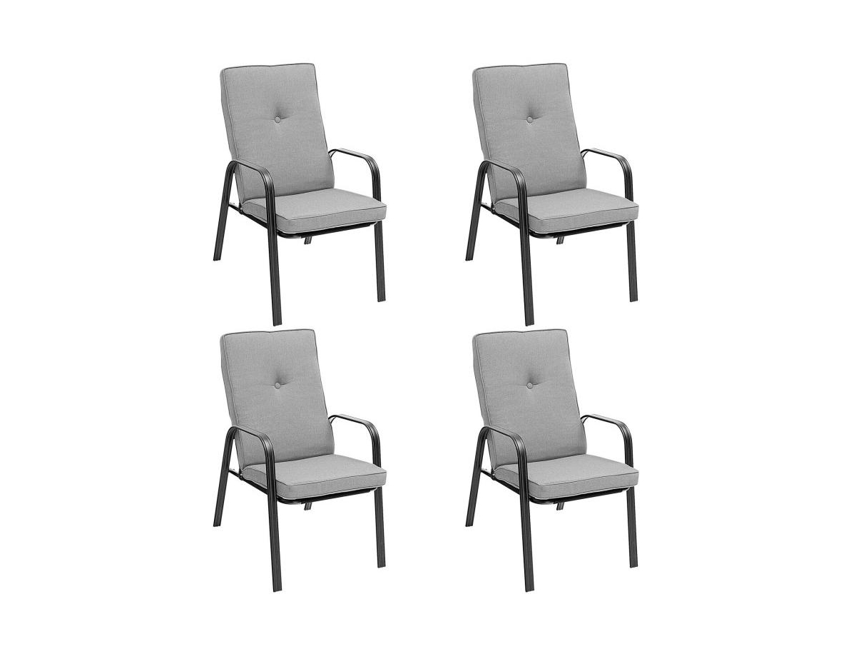 Click here for Slickblue 4 Patio Dining Stackable Chairs Set with... prices