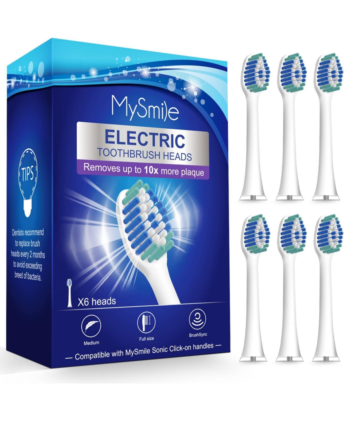 Click here for MySmile Electric Toothbrush Replacement Heads  6 P... prices