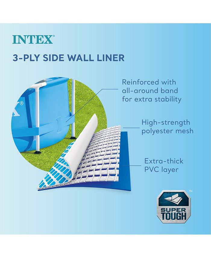 Intex 10 Foot x 30 Inch Above Ground Round Swimming Pool, (Pump Not ...