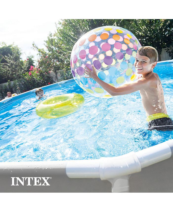 Intex 12 foot x 30 inch Prism Frame Round Above Ground Swimming Pool ...