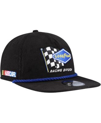 New Era Men's Black Goodyear Racing Division Retro Cord Golfer ...