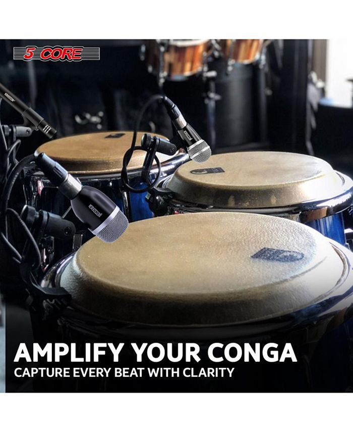 5 Core Conga Mic Cardioid Dynamic XLR Microphone For Kick Drum Snare ...