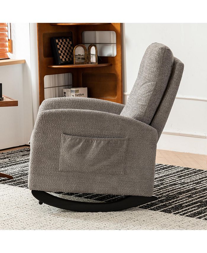 Simplie Fun Cozy Rocking Chair with Footrest and Storage - Macy's