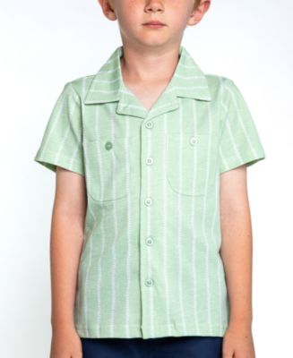 Sovereign Code Little Boys Button-Up Tee Shirt With Print - Macy's