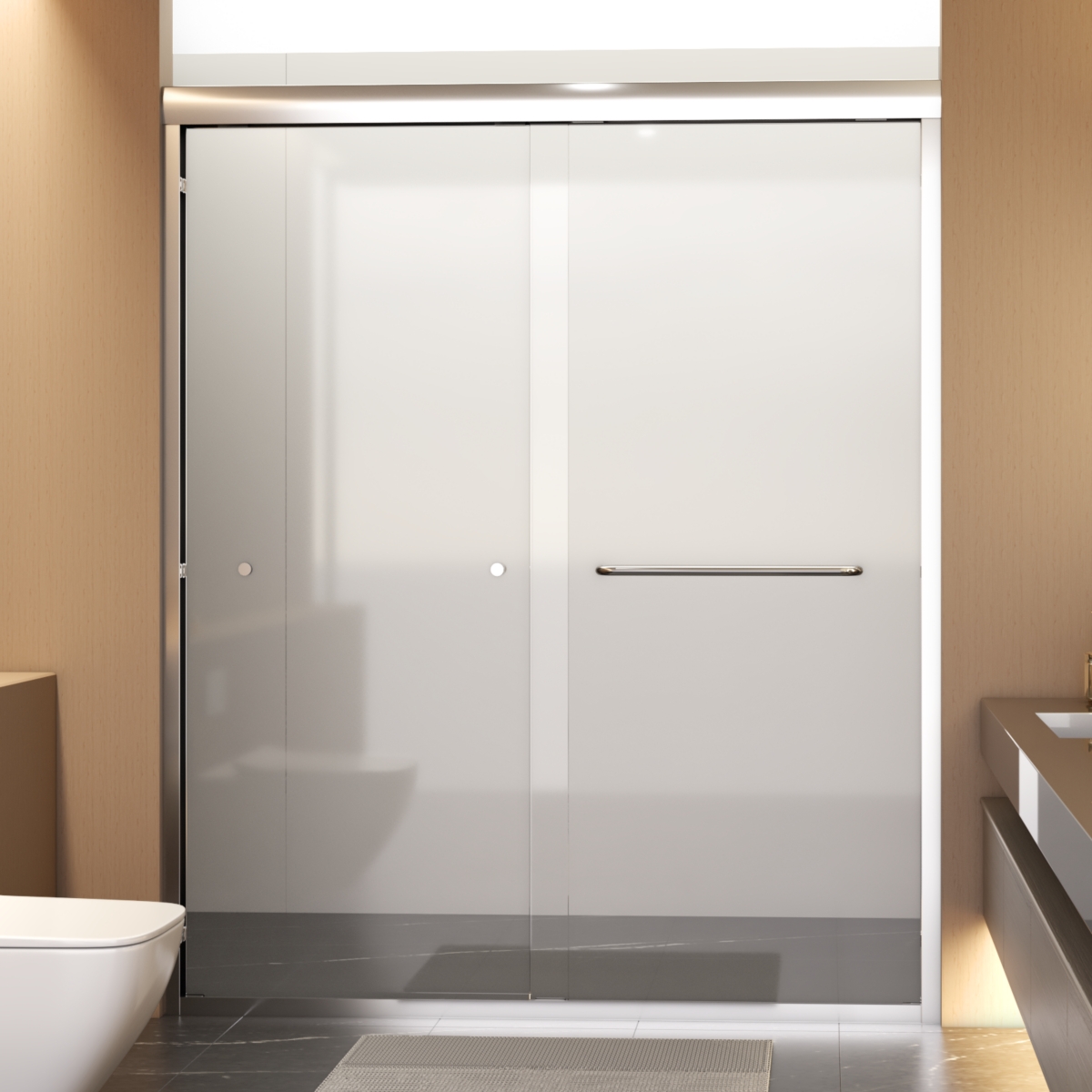 Click here for Streamdale Furniture 56-60W x 72H Semi-Frameless D... prices