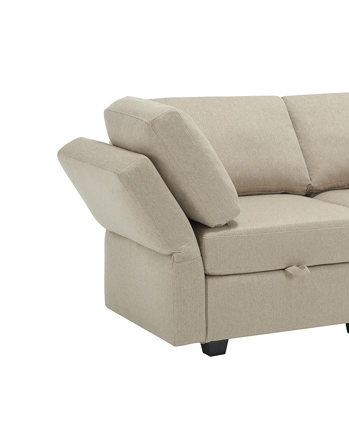 Simplie Fun Modular Sectional Sofa with Storage, Adjustable Backs and ...