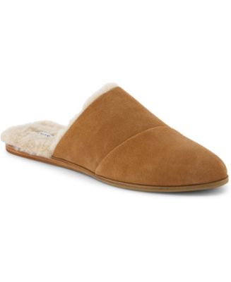 TOMS Women's Jade Faux Fur Flat Slip On Mules - Macy's