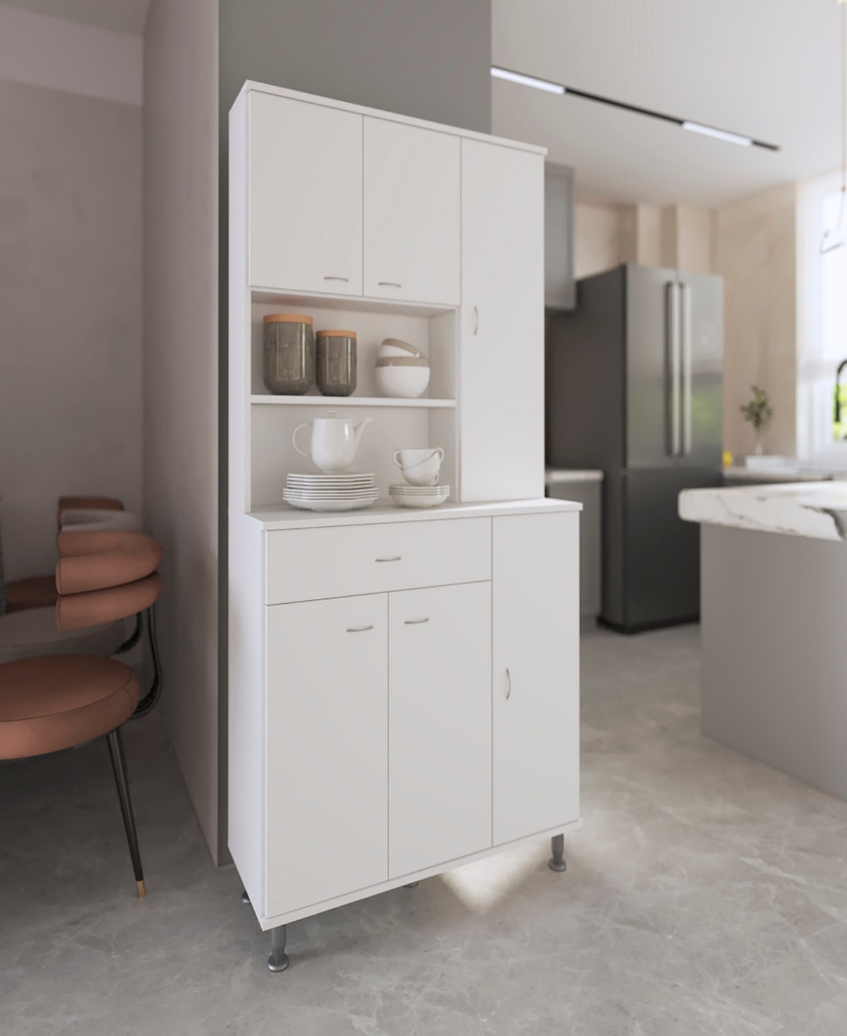 Click here for Fm Furniture Venice Pantry Cabinet - White prices