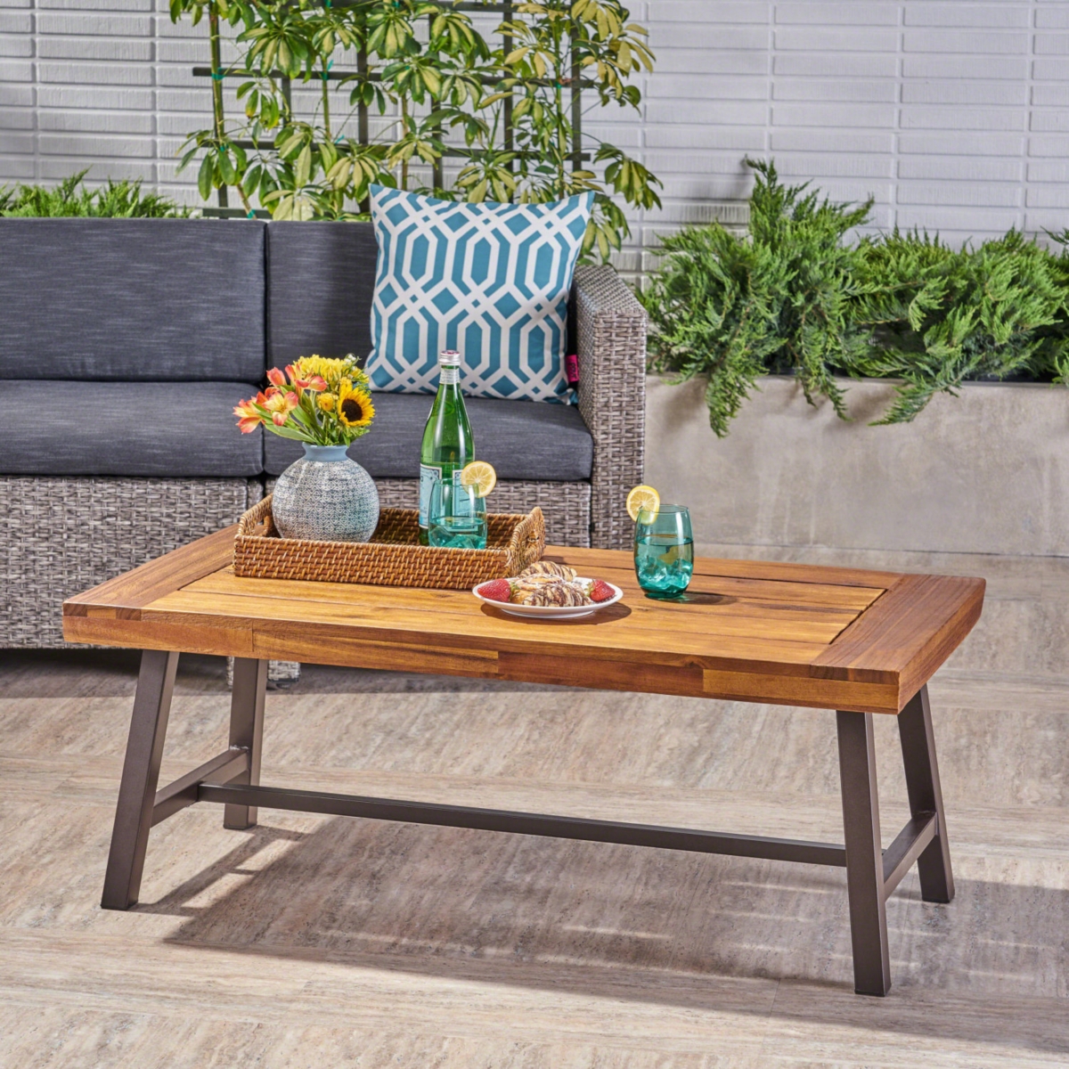 Click here for Streamdale Carlisle Modern Industrial Acacia Wood... prices