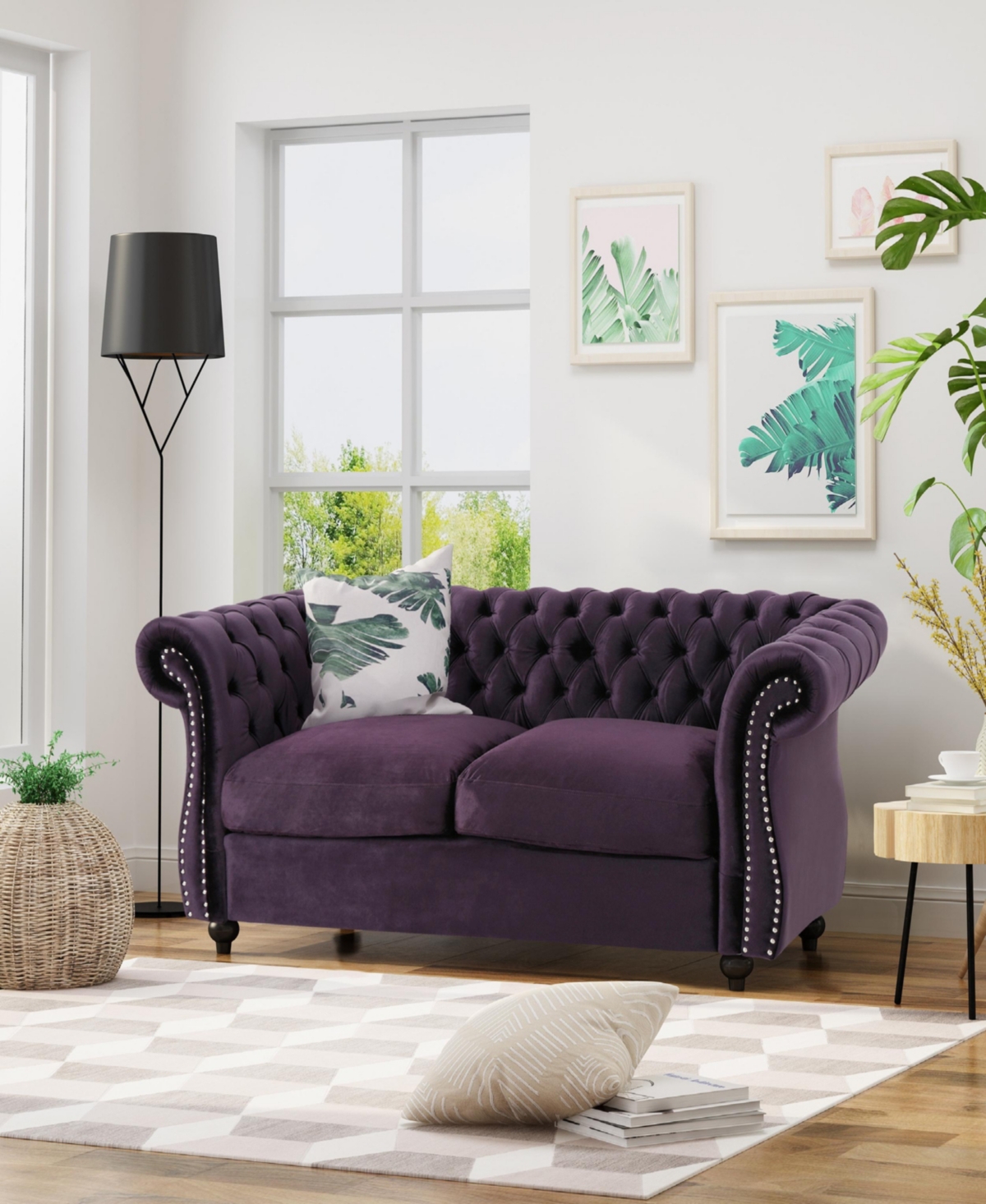 Click here for Streamdale Furniture Chesterfield Loveseat: Timele... prices