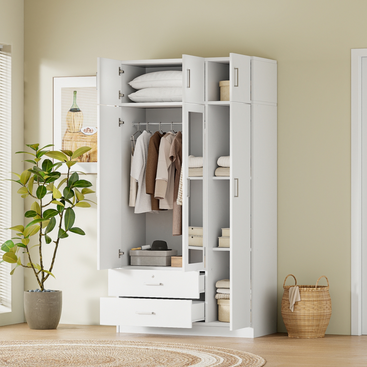 Click here for Streamdale Modern 3-Door Wardrobe with Drawers  Mi... prices