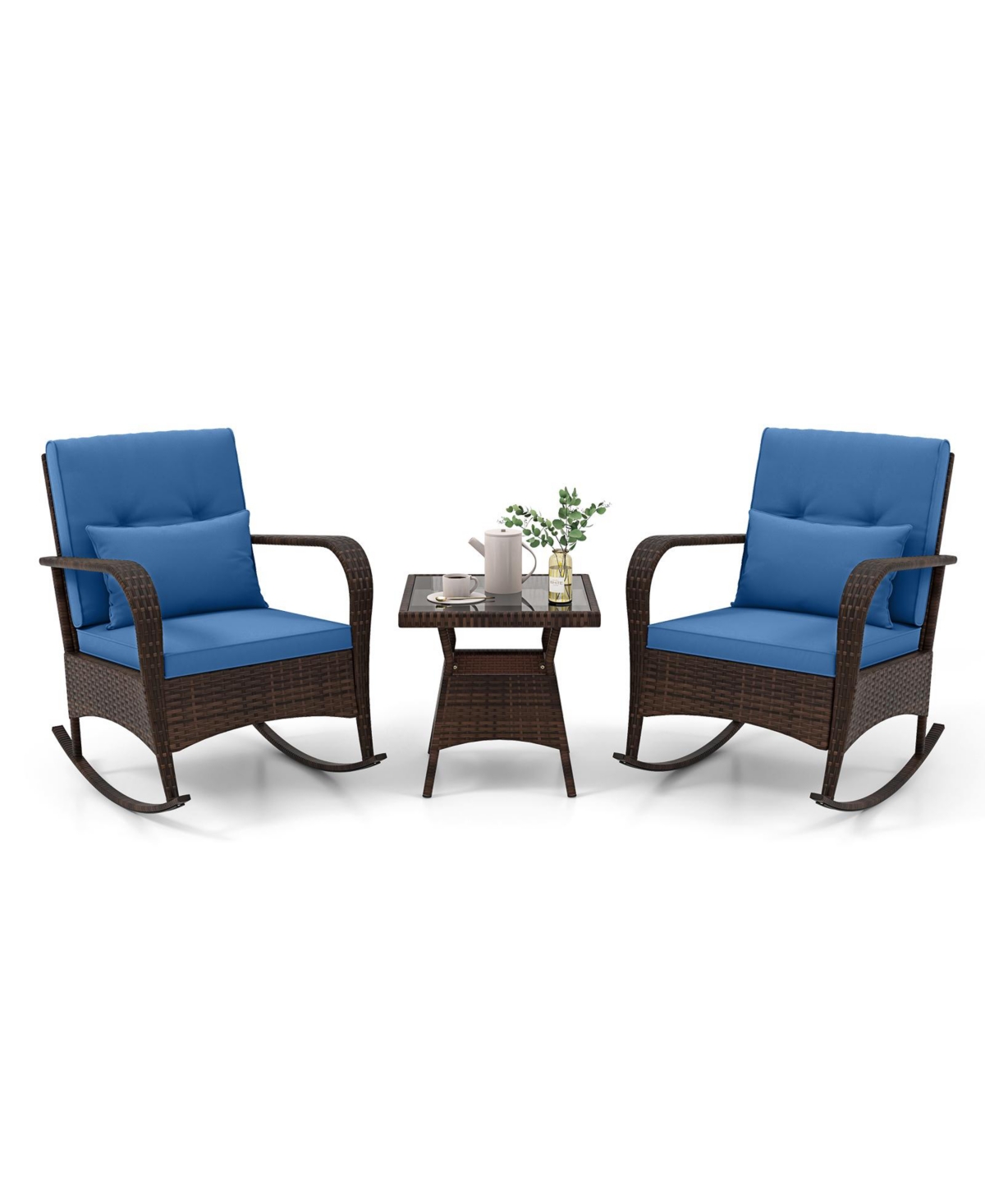 Click here for Slickblue 3 Piece Outdoor Rocking Set with Tempere... prices
