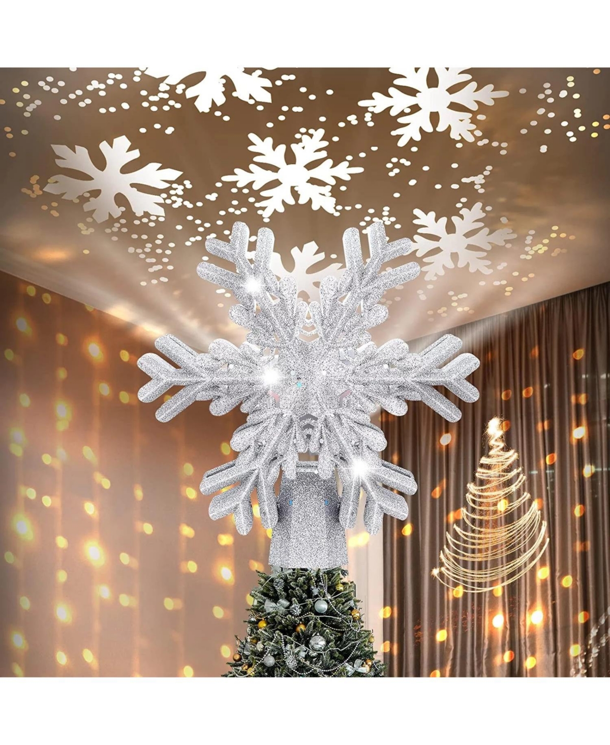 Click here for Cowin 9.6” Christmas Tree Topper with Silve... prices