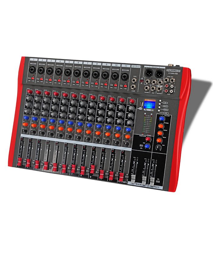 5 Core Audio Mixer 12 Channel DJ Controller Professional Sound Board ...
