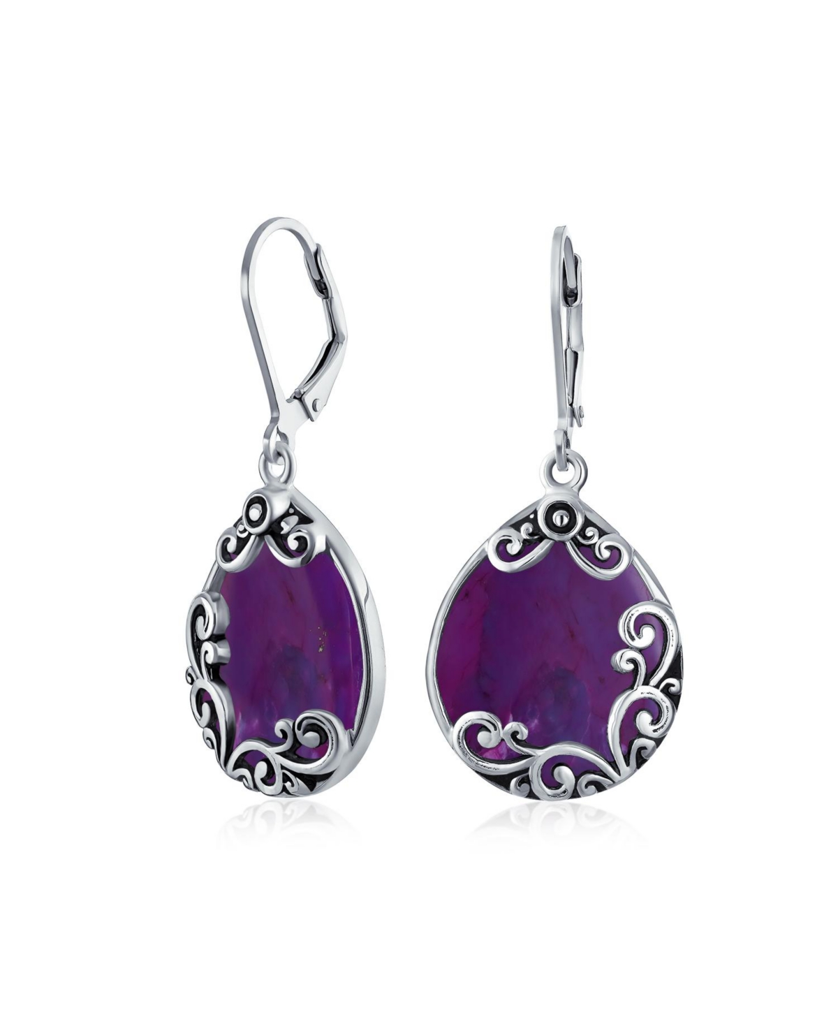 Click here for Bling Jewelry Boho Western Large Flat Teardrop Nat... prices
