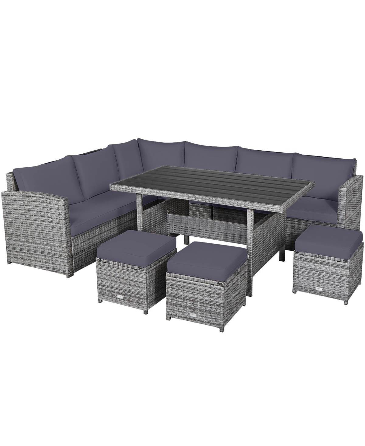 Click here for 7 Pieces Patio Rattan Dining Furniture Sectional S... prices