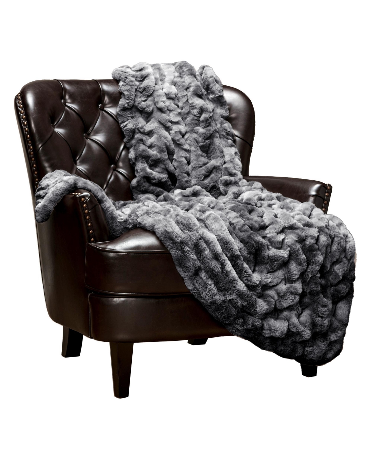 Click here for Chanasya Premium Ruched Faux Fur Throw Blanket - L... prices