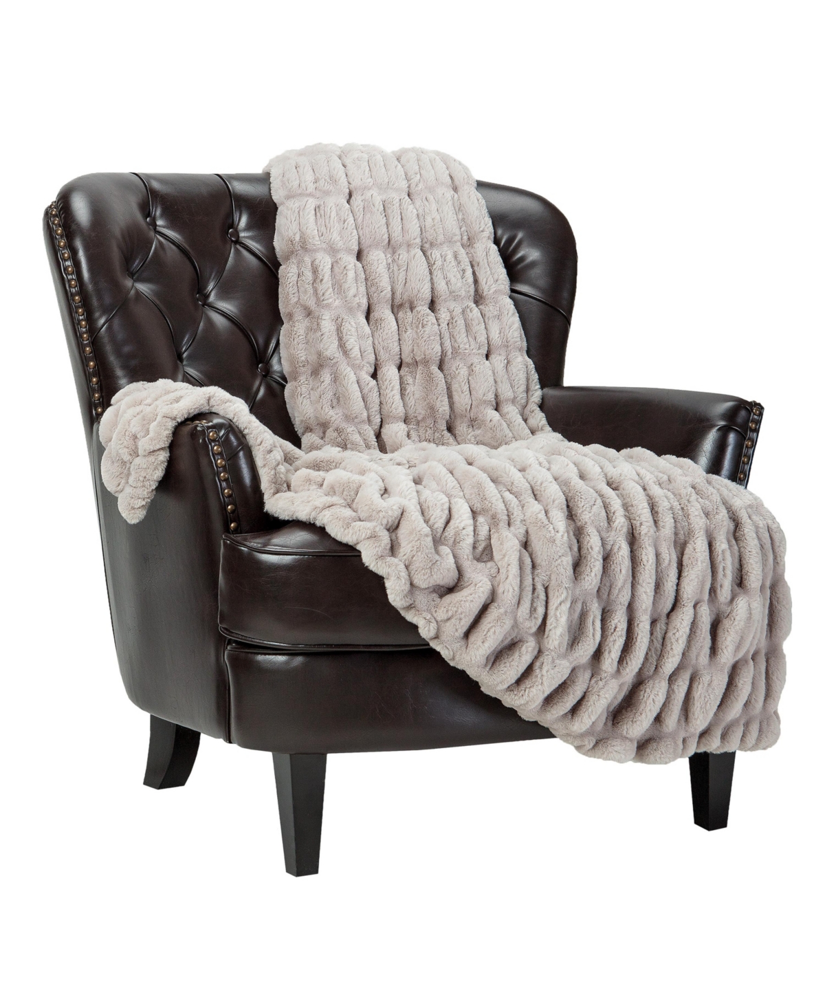 Click here for Chanasya Premium Ruched Faux Fur Throw Blanket - L... prices