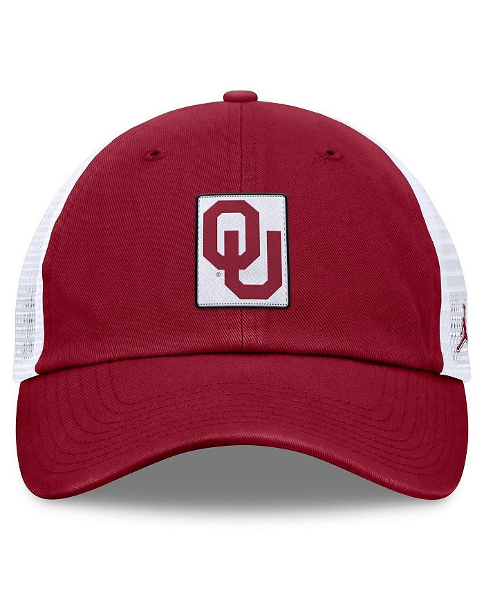 Jordan Men's Crimson/White Oklahoma Sooners Primetime Club Trucker ...