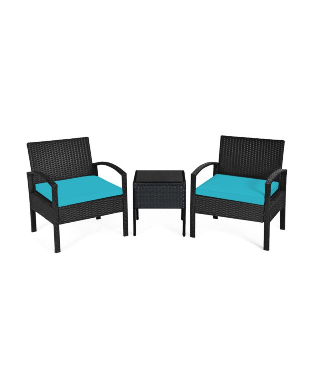 Click here for Sugift 3 Pieces Outdoor Rattan Patio Conversation... prices