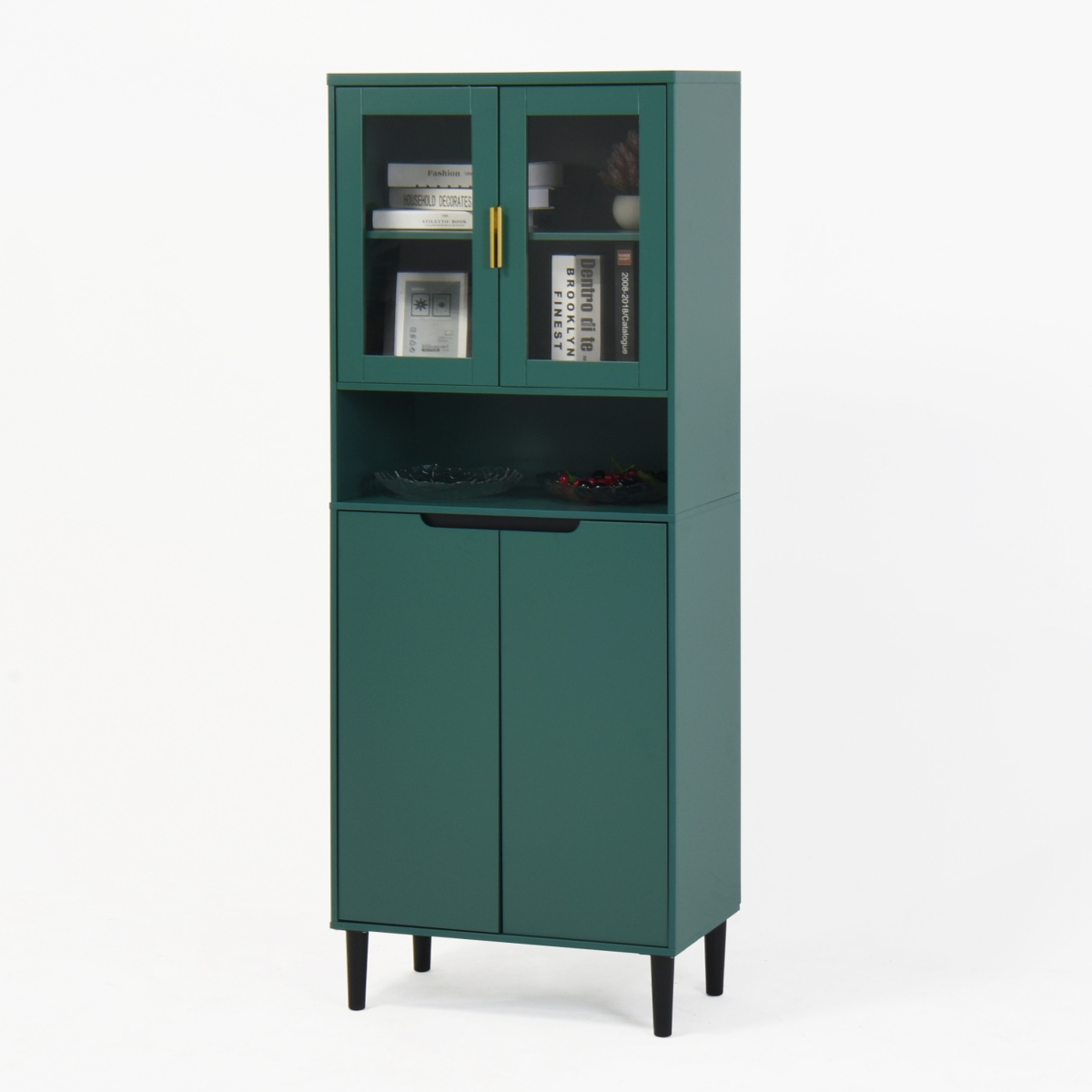 Click here for Streamdale Tall Storage Cabinet with Glass Display... prices