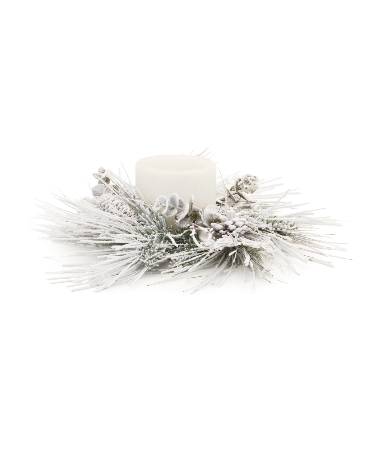Click here for Slickblue Flocked Mixed Pine Candle Ring 24.5D Pvc... prices