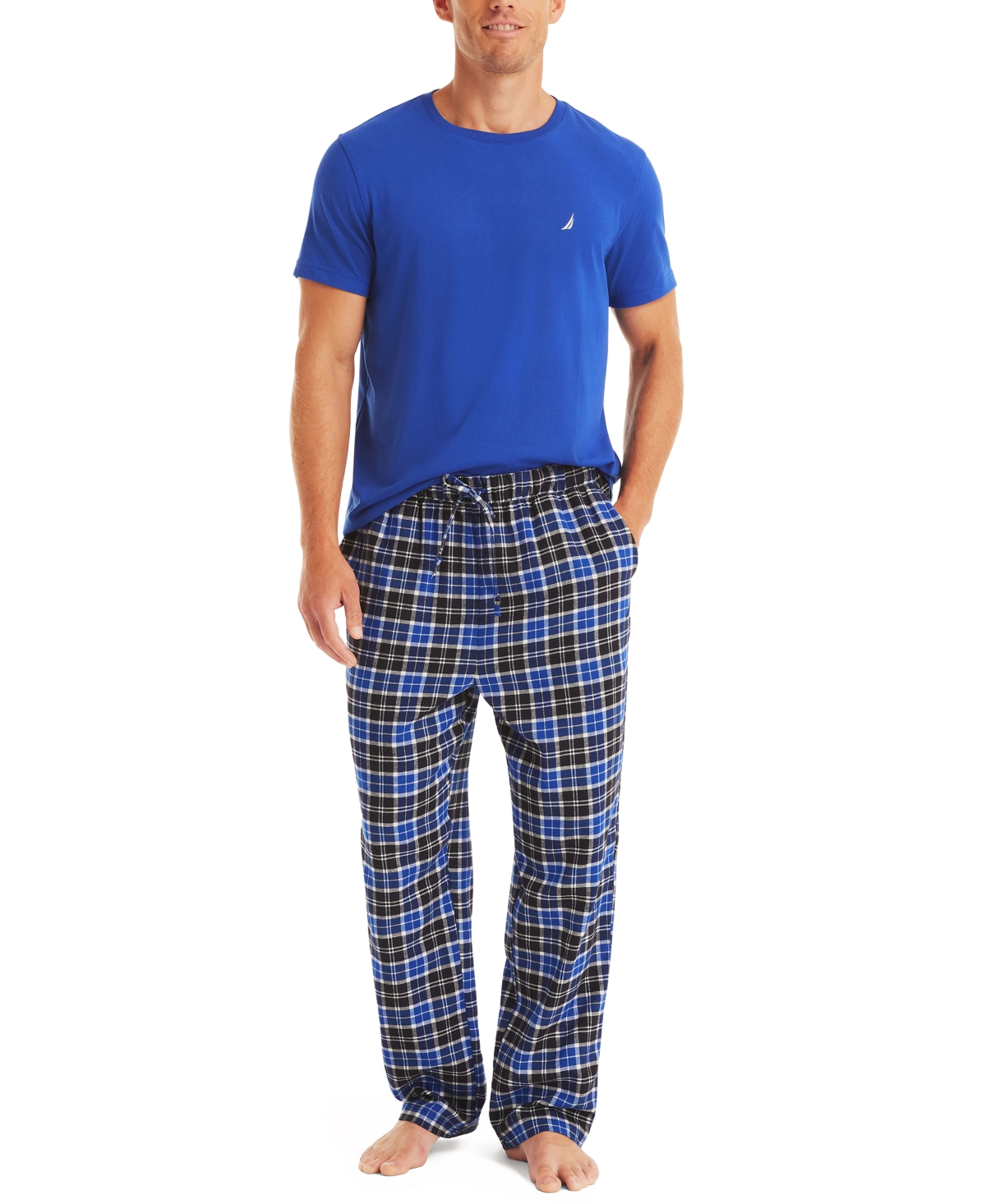 Click here for Nautica Mens Plaid Pajama Pants & Solid Pajama T-S... prices