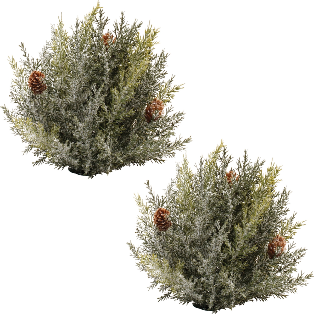 Click here for Set of 2 Icy Pine Half Orbs Perfect for Winter and... prices