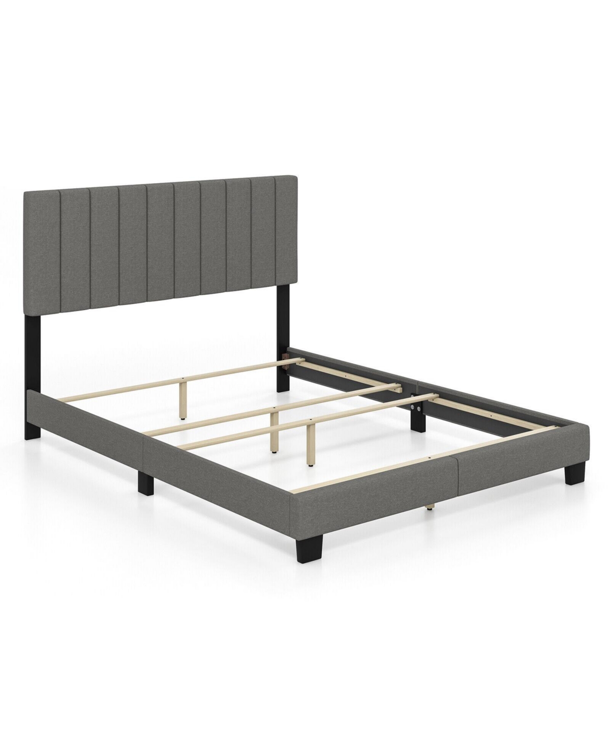 Click here for Queen Size Upholstered Bed Frame with Vertical Cha... prices