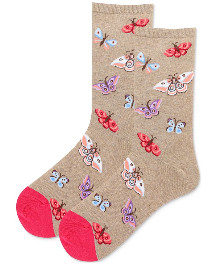 Hot Sox Women's Moth Printed Crew Socks - Macy's