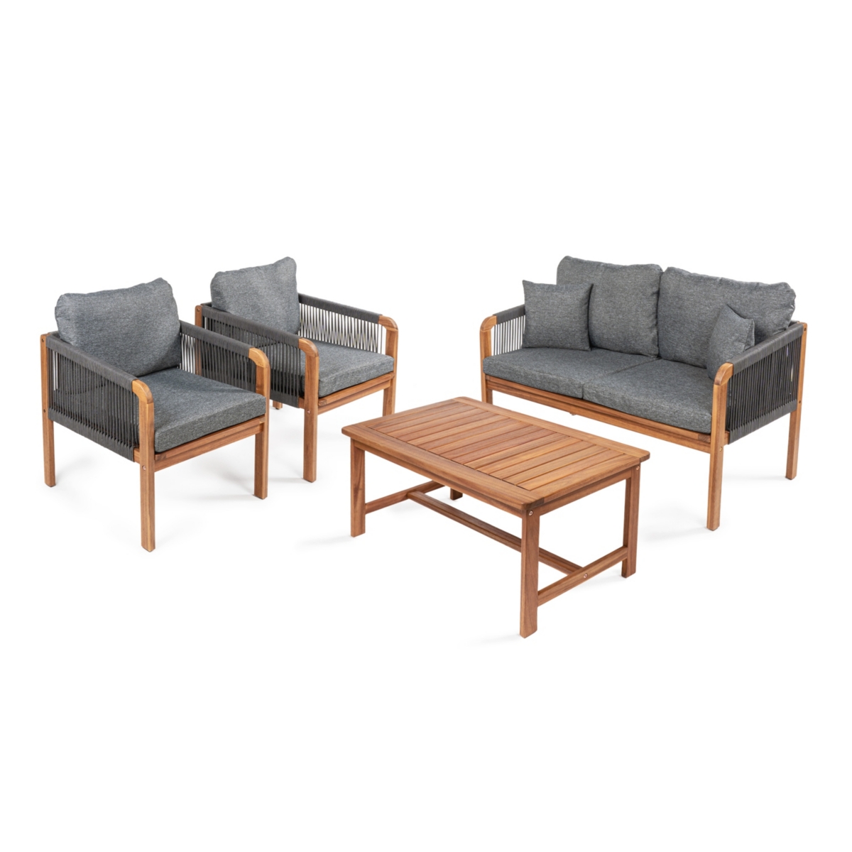 Click here for Jonathan Y Tavira 4-Piece Modern Bohemian Acacia W... prices
