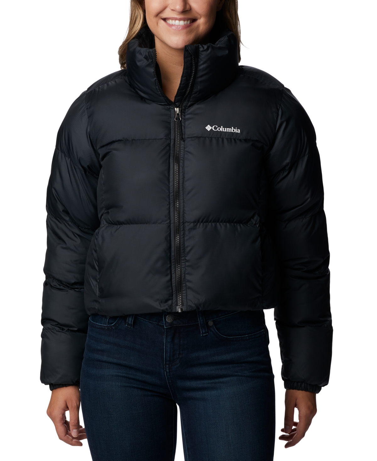 Click here for Columbia Womens Puffect Cropped Jacket - Black prices