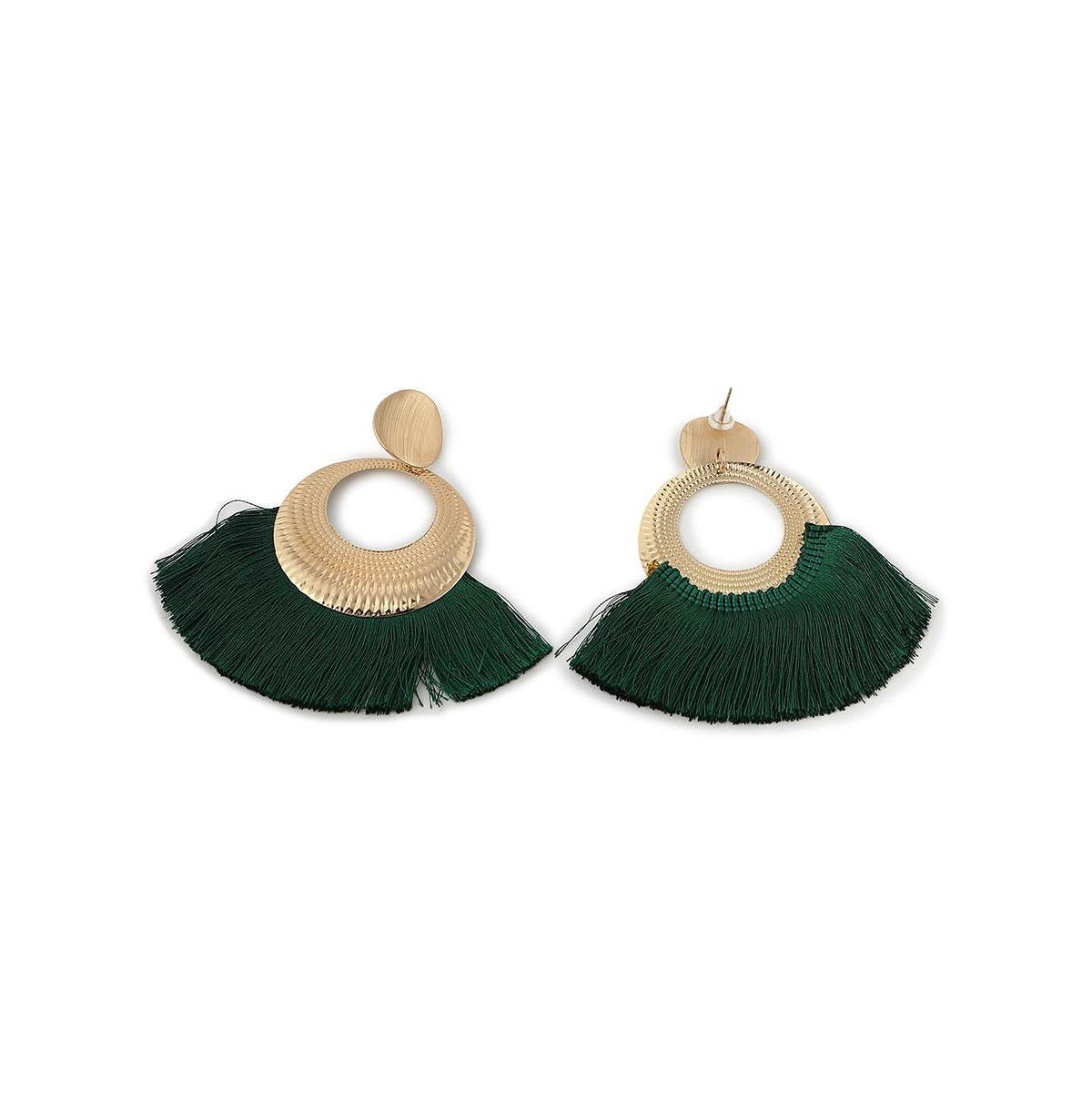 Click here for Sohi Womens Tassel Drop Earrings - Green prices