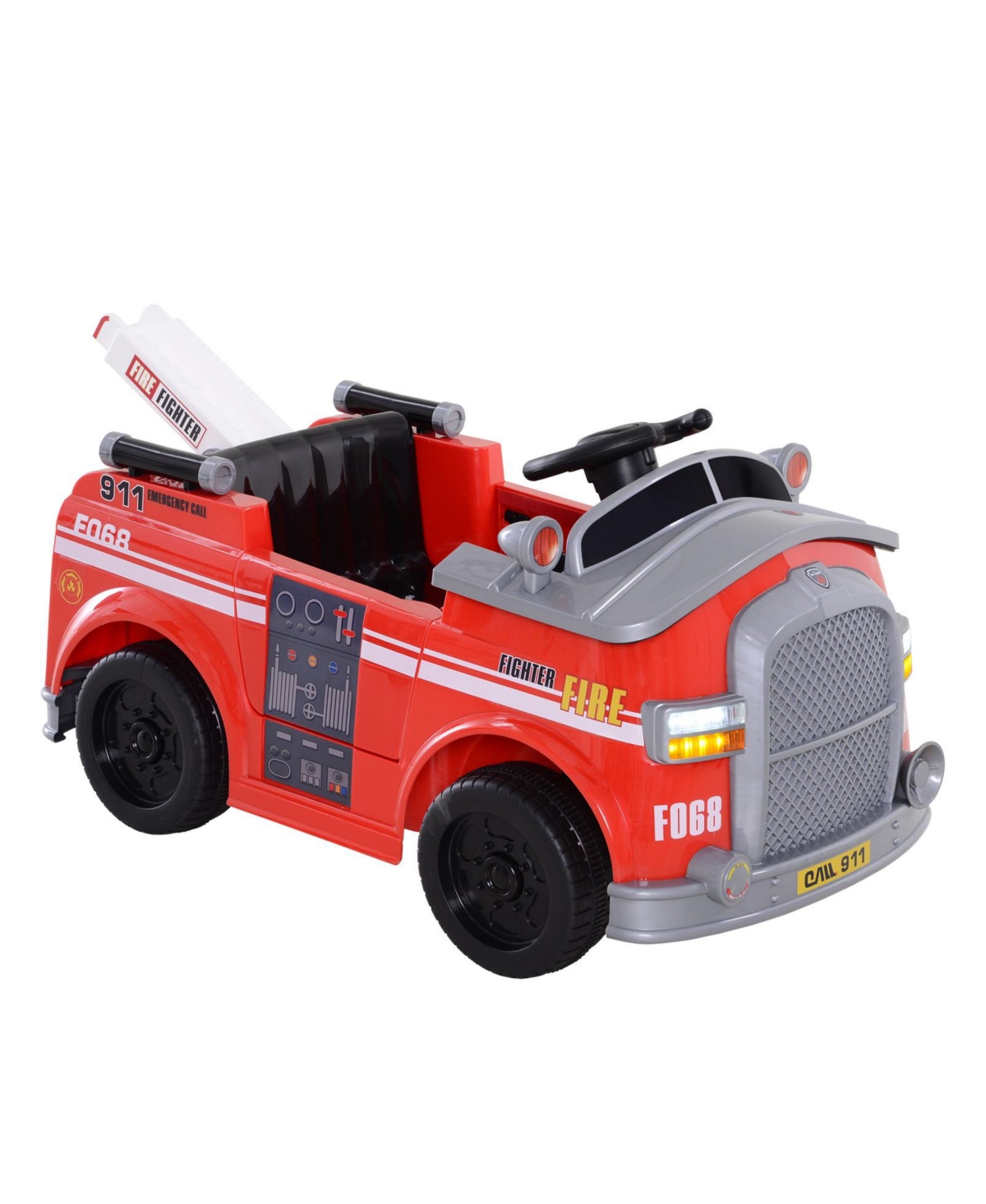 Click here for Aosom 6V Electric Ride-On Fire Truck Vehicle for K... prices