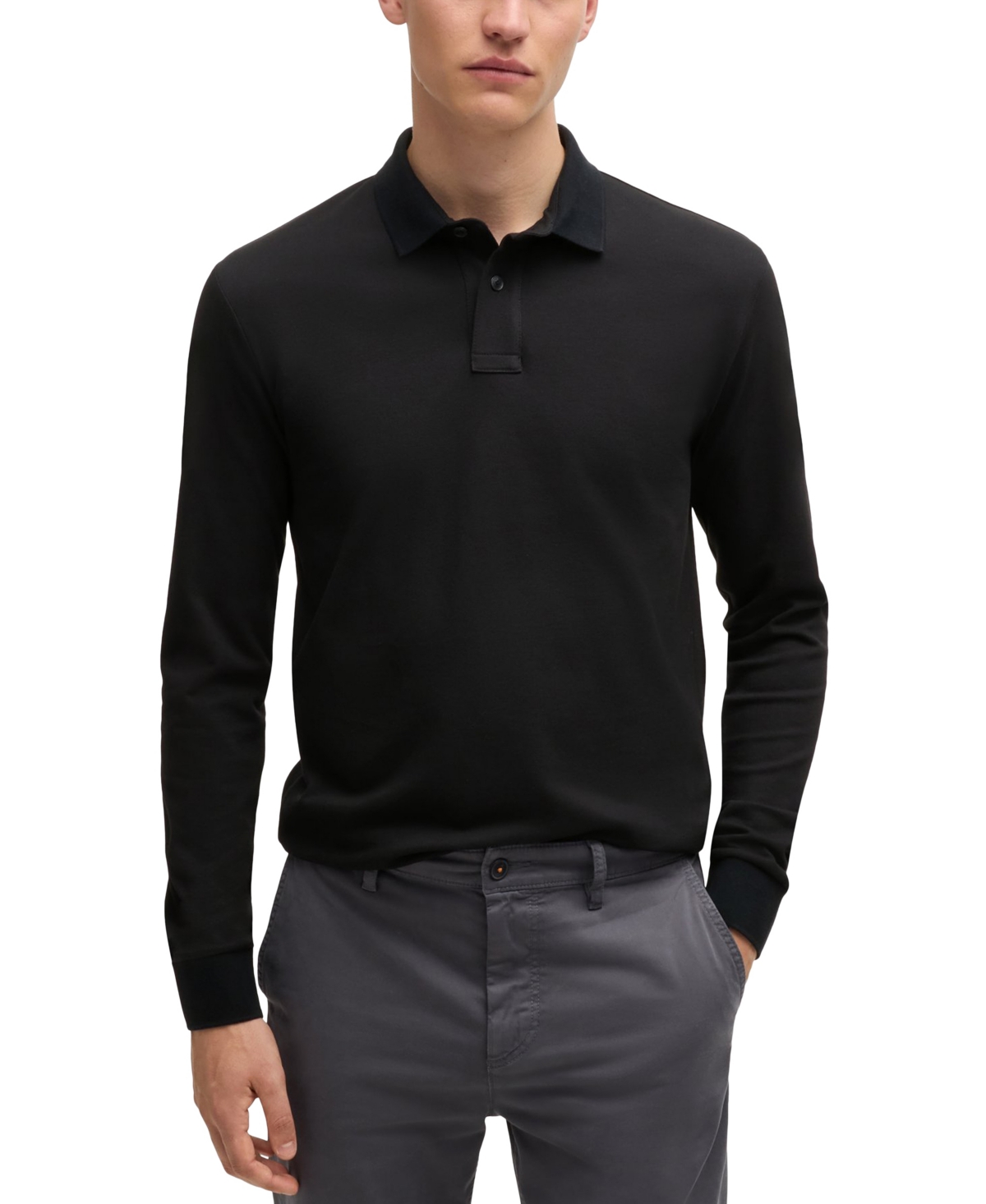 Click here for Boss by Hugo Boss Mens Logo Patch Slim-Fit Polo -... prices