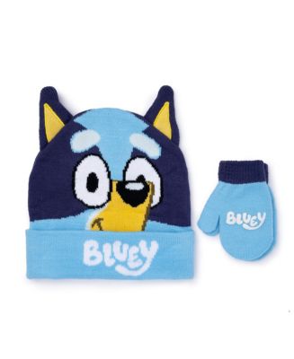 Bluey Hat And Mitten Set - Macy's