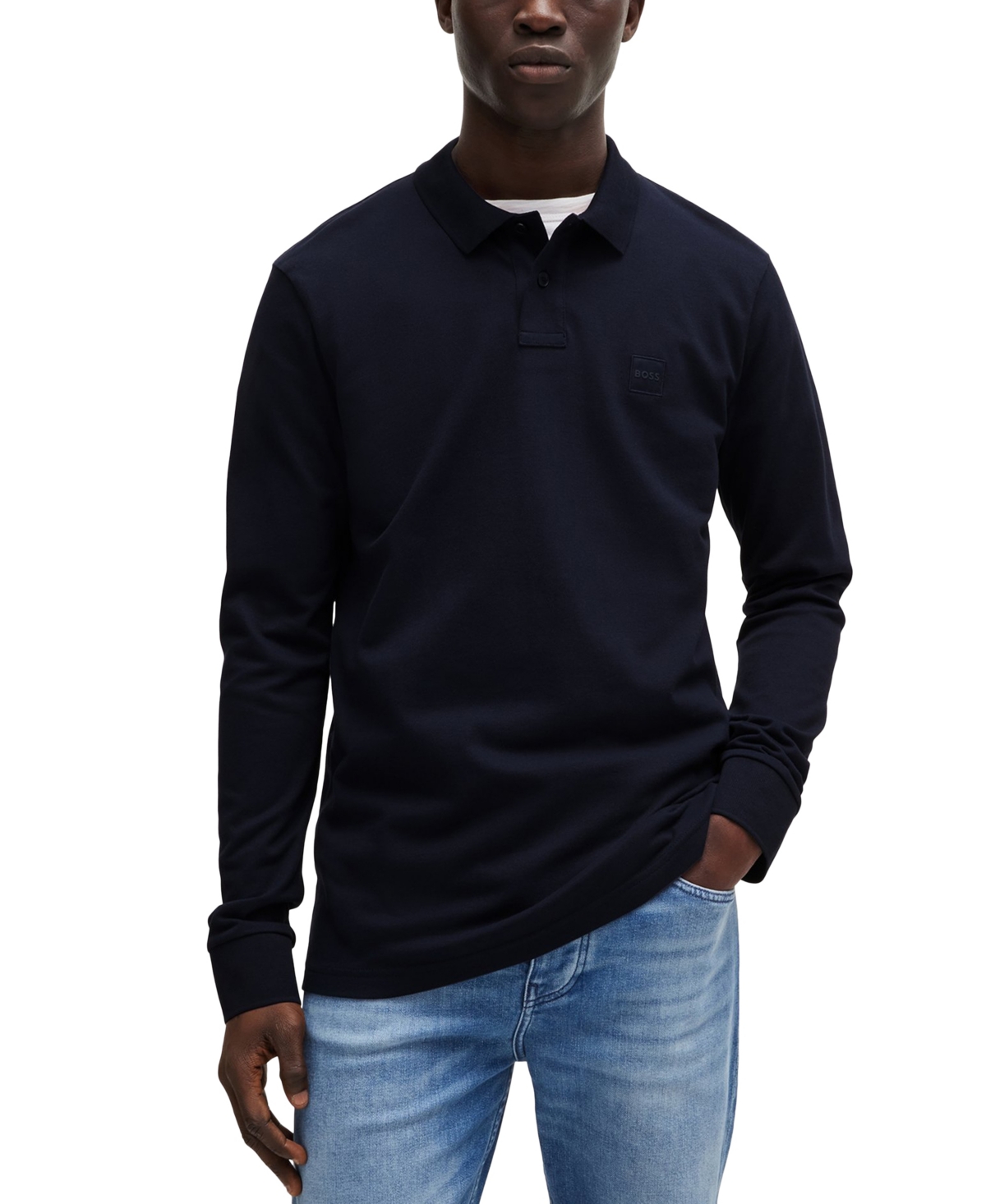 Click here for Boss by Hugo Boss Mens Logo Patch Slim-Fit Polo -... prices