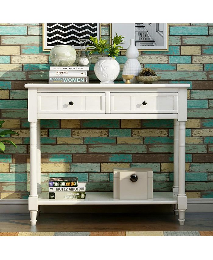 Simplie Fun Daisy Series Console Table Traditional Design With Two ...