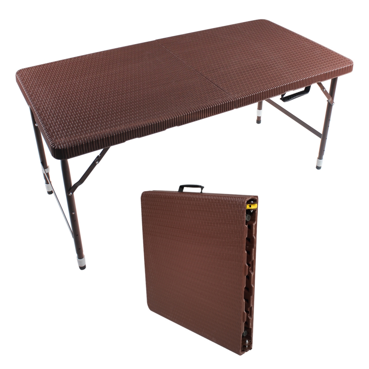 Click here for 4FT Folding Rattan Table  Portable & Durable - Bro... prices