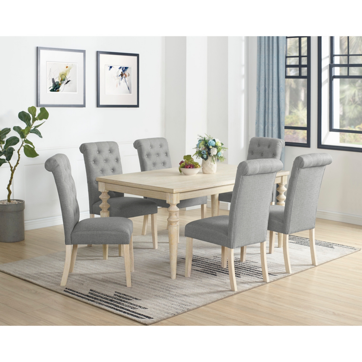 Click here for Simplie Fun 7-piece Dining Set  Turned-Leg Dining... prices