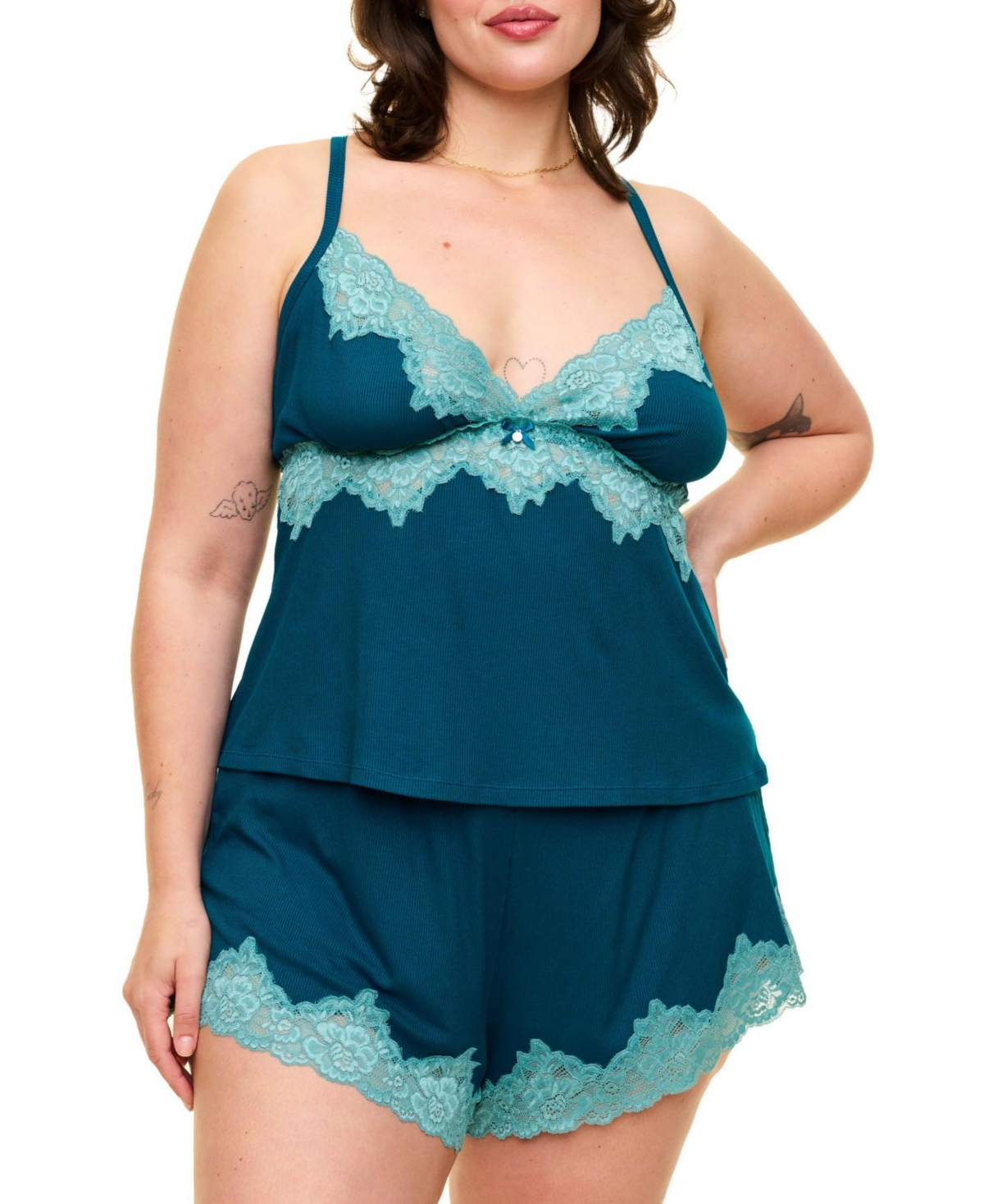 Click here for Adore Me Plus Size Lora Pajama Cami & Shorts Set -... prices