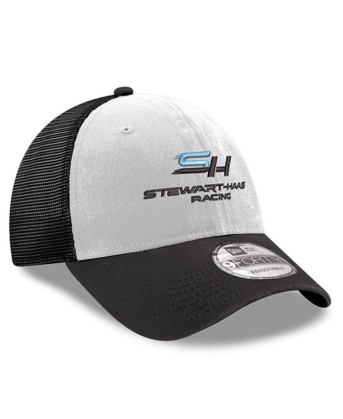 New Era Men's Black Stewart-Haas Racing 9FORTY A-Frame Foam Trucker ...