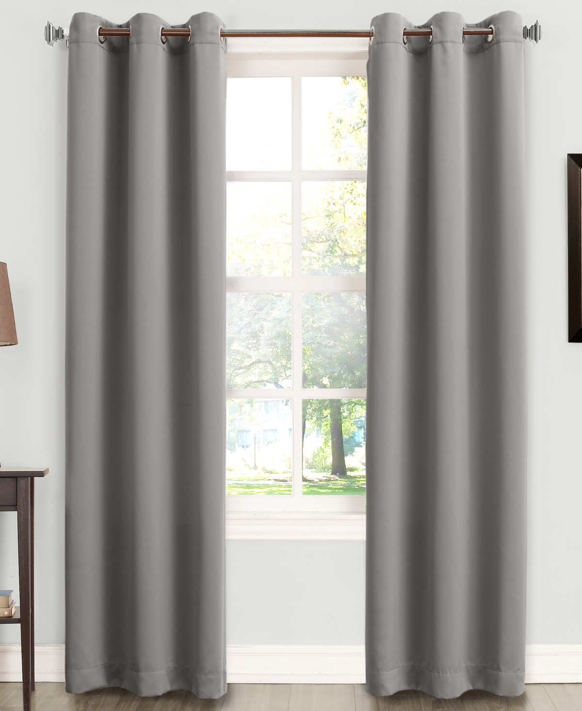 Click here for Tabbey Room Darkening Grommet Curtain Panel - Grey prices