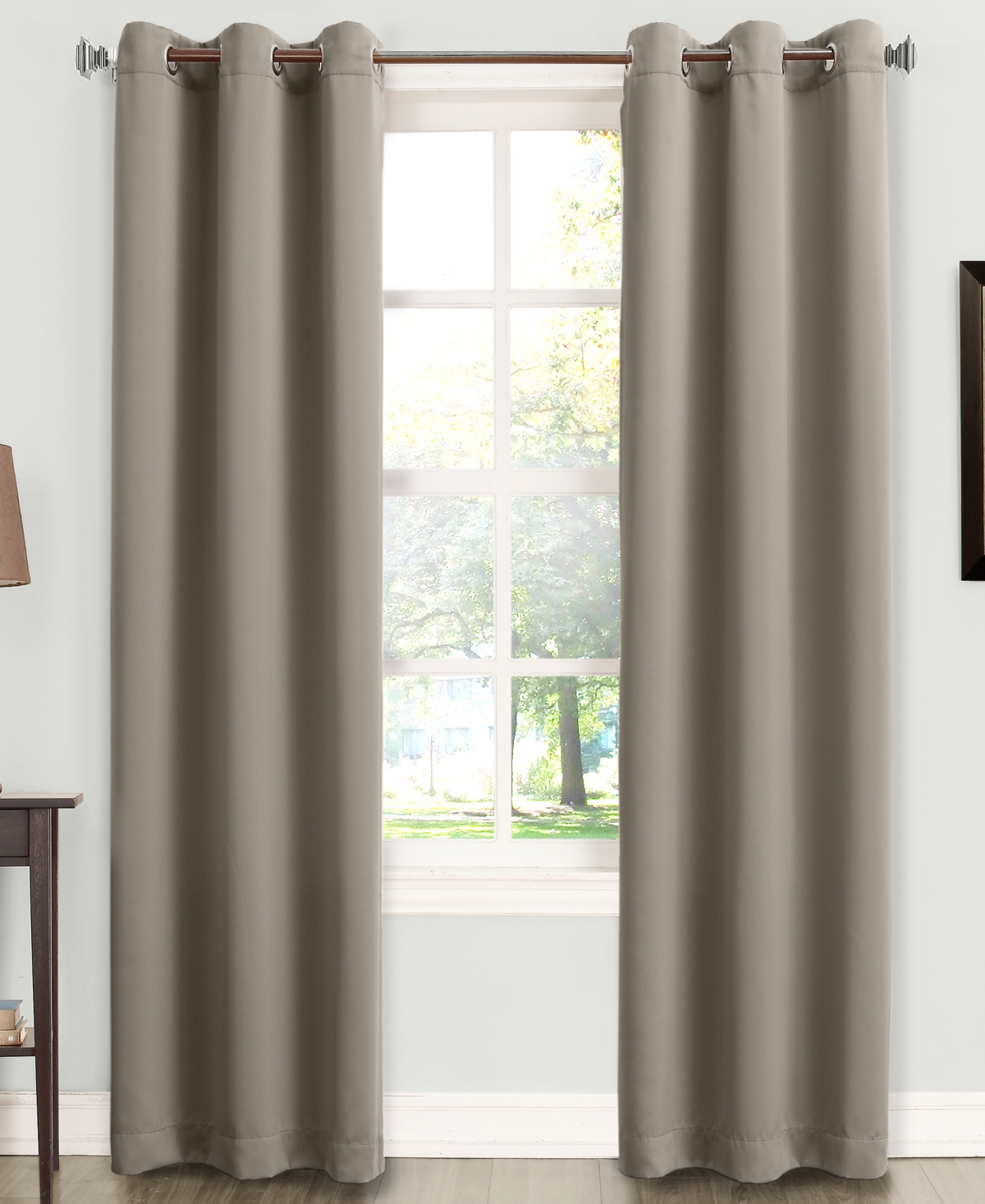 Click here for Tabbey Room Darkening Grommet Curtain Panel - Ston... prices